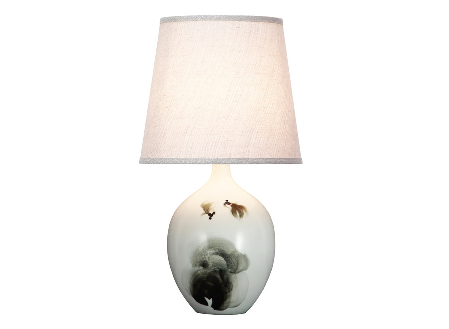 Fine Asianliving Chinese Table Lamp Fish Scenery D28xH53cm - Fine ...