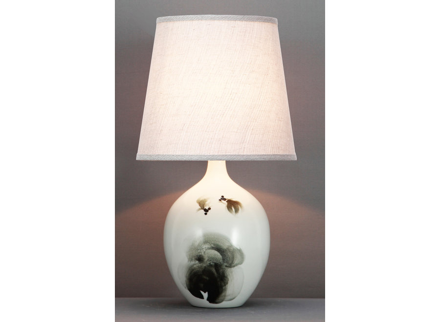 Fine Asianliving Chinese Table Lamp Fish Scenery D28xH53cm - Fine ...