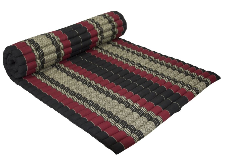 Fine Asianliving Thai Mat Rollable Mattress 200x100x4.5cm Black Red ...