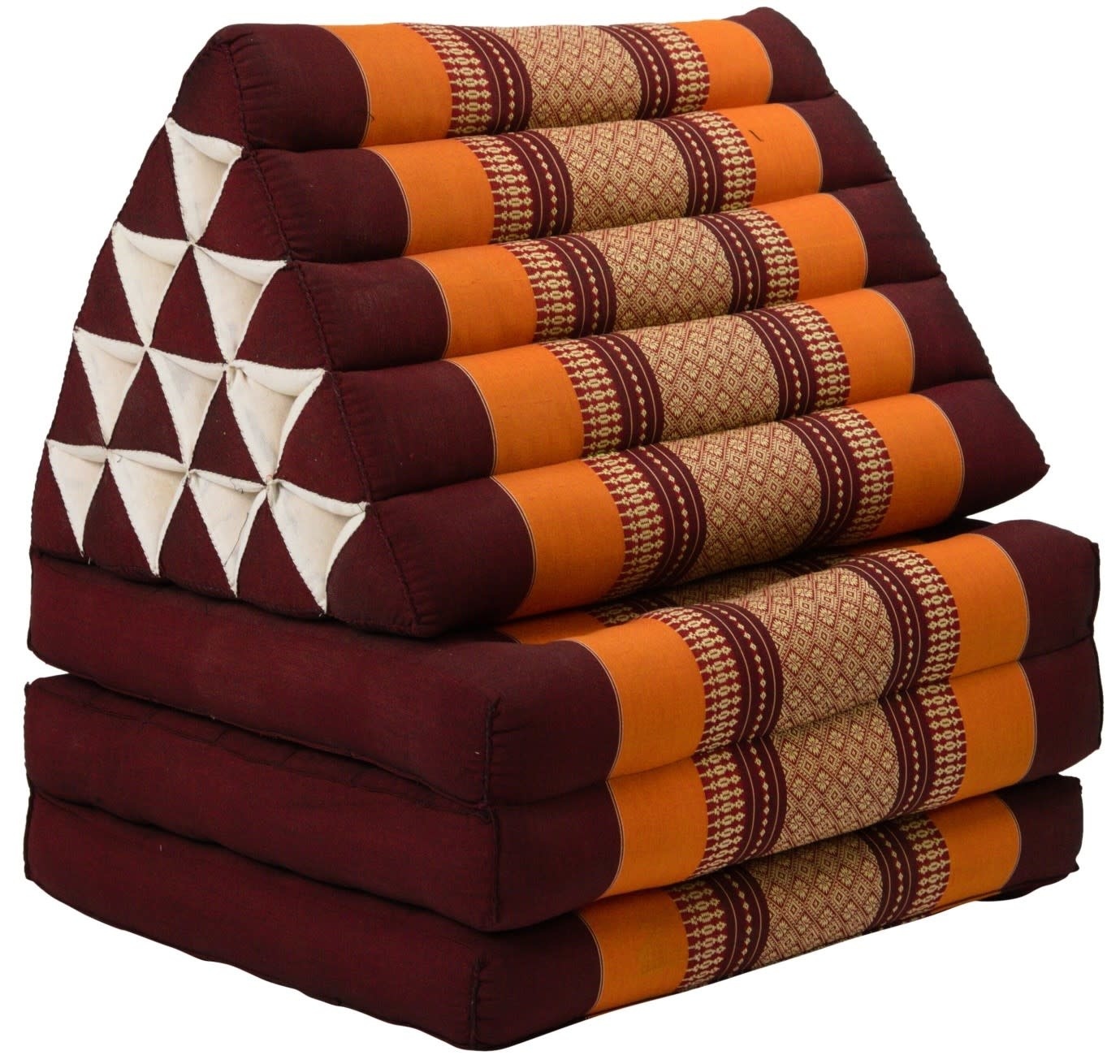 Fine Asianliving Thai Triangle Cushion Mattress Foldable XL Burgundy ...