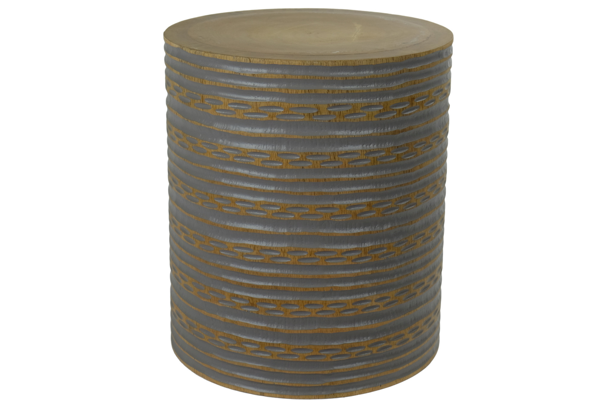 Stool Mango Wood Handmade in Thailand Grey W36xH41xD36 - Fine Asianliving