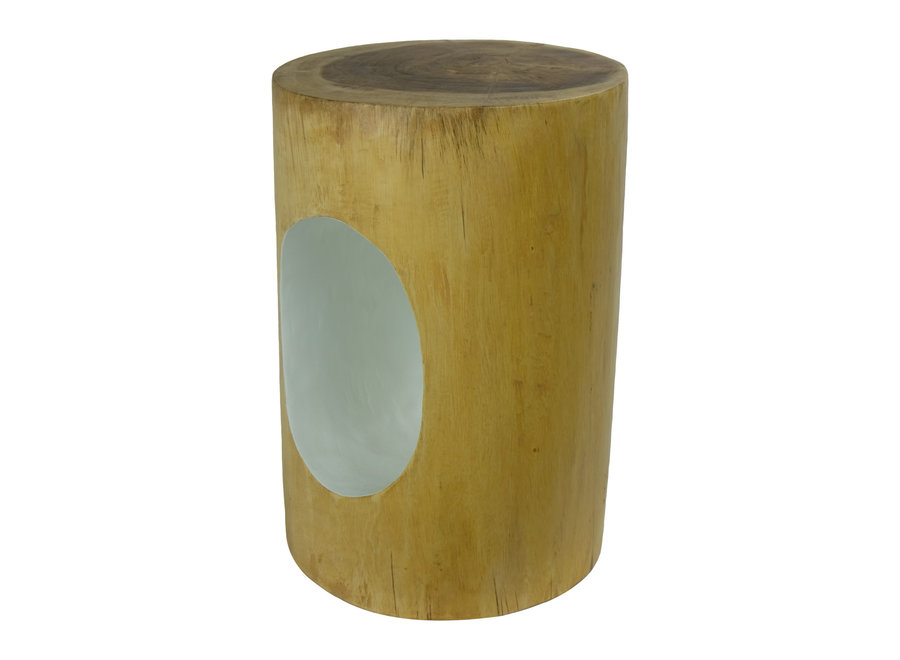 Stool Mango Wood Handmade in Thailand Natural White W36xH41xD36cm ...