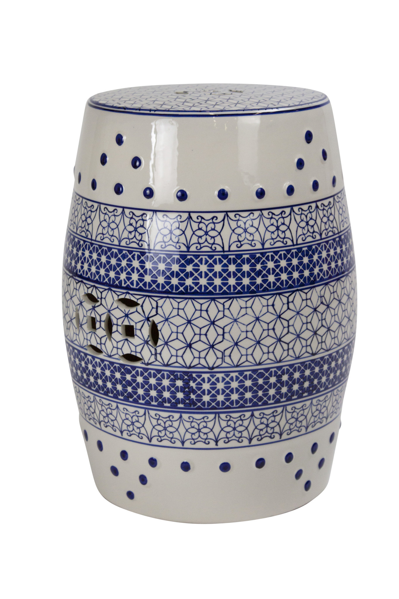 Ceramic Garden Stool Chinese Porcelain Handmade D33xH46cm - Fine ...