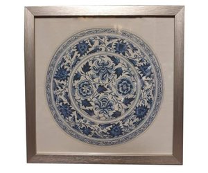 Fine Asianliving Chinese Painting with Frame Chinese Porcelain Plate ...