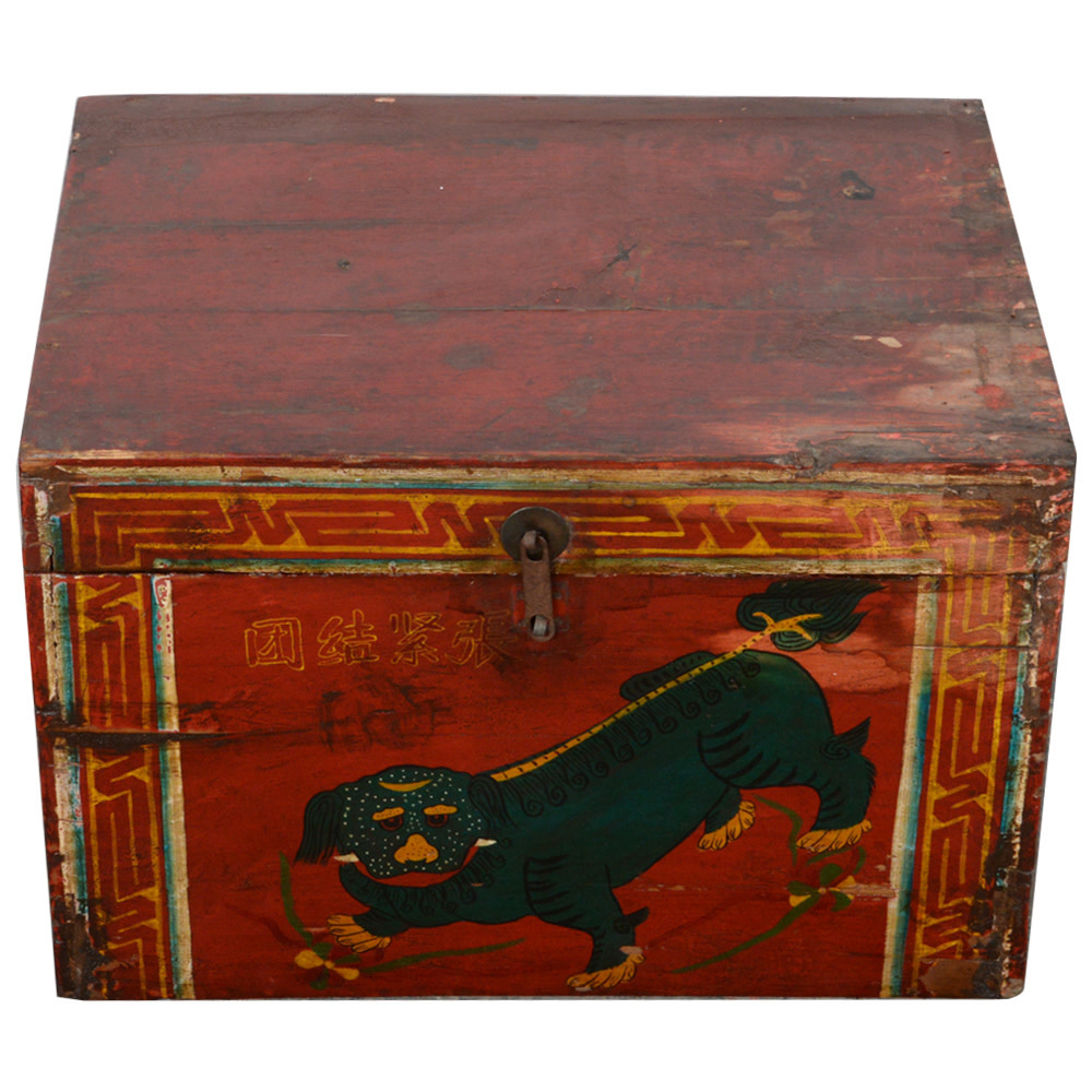 Fine Asianliving Antique Chinese Box Handpainted Chinese Myth ...