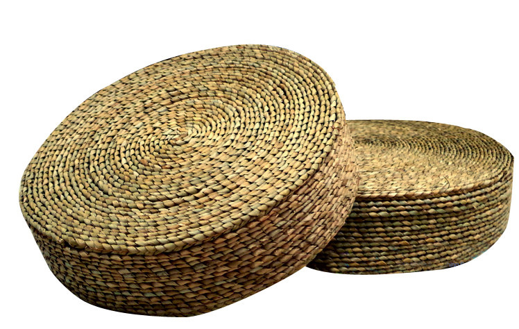 Fine Asianliving Oriental Pouf Handmade Natural Cattail D50xH12cm ...