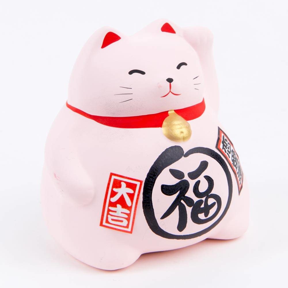 Lucky Cat Maneki Neko Pink - Love - Fine Asianliving