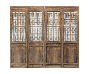Antique Chinese Room Divider Handcarved W260xD7xH244cm - Fine Asianliving