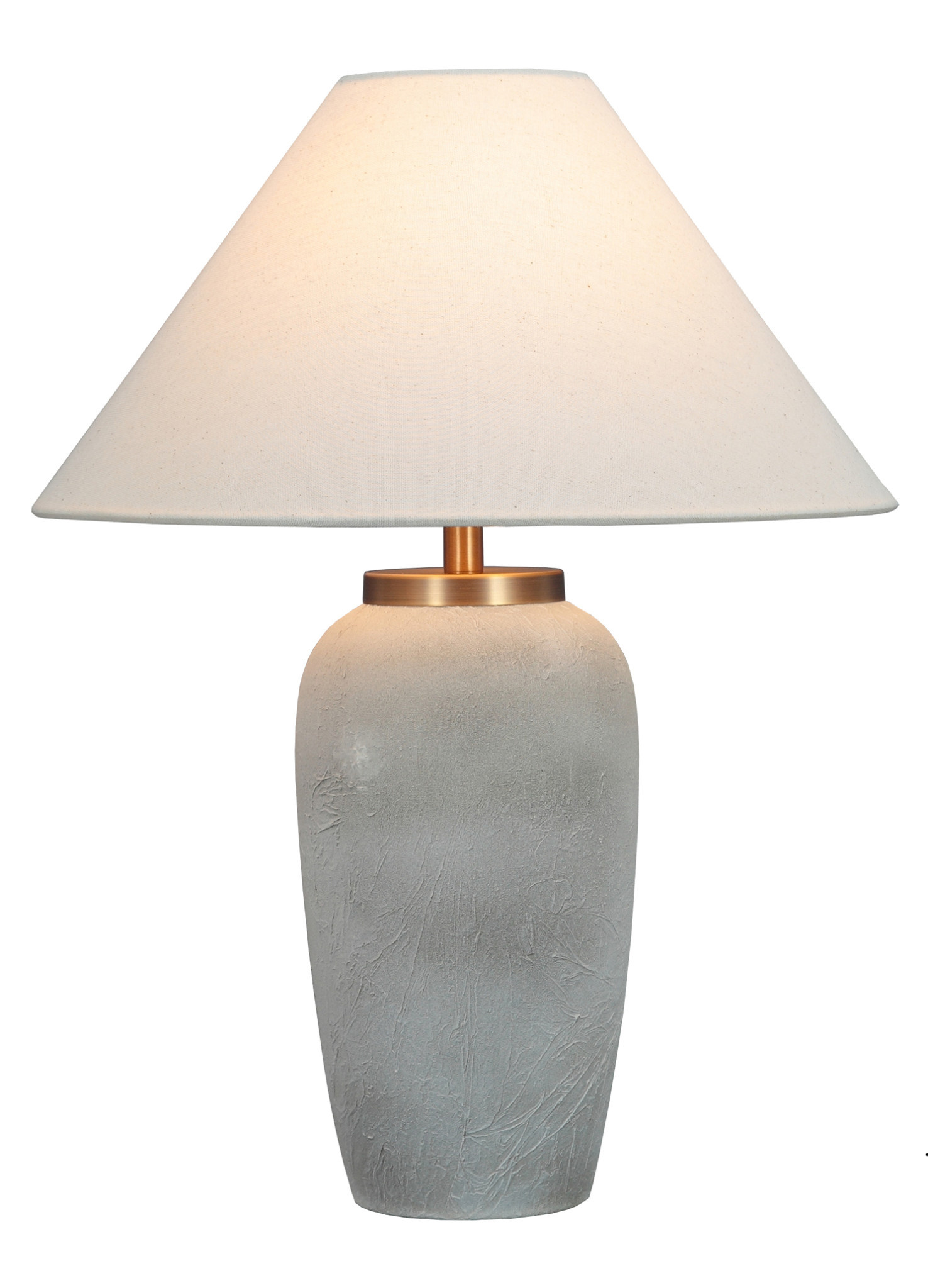 Chinese Table Lamp Porcelain with Lampshade Grey Relief Handmade ...
