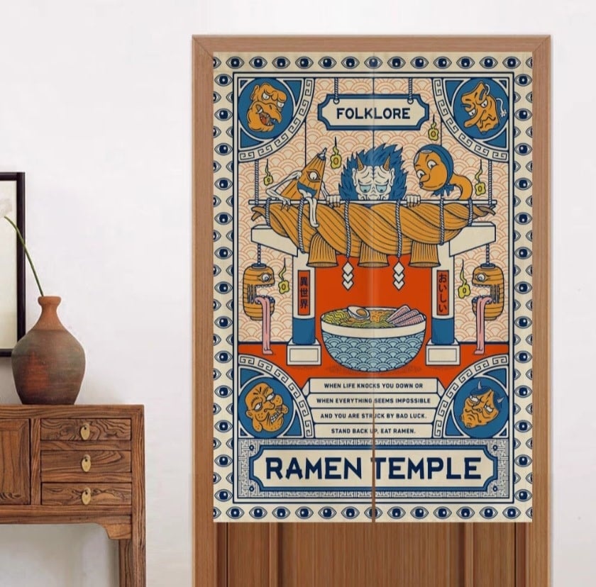 Noren Japoneses Templo Ramen An80xAl130cm - Fine Asianliving
