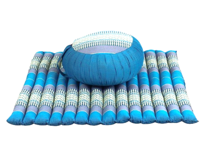 Thai Cushion Set: Meditation Cushion Zafu D40xH20cm, Rollable Mat ...