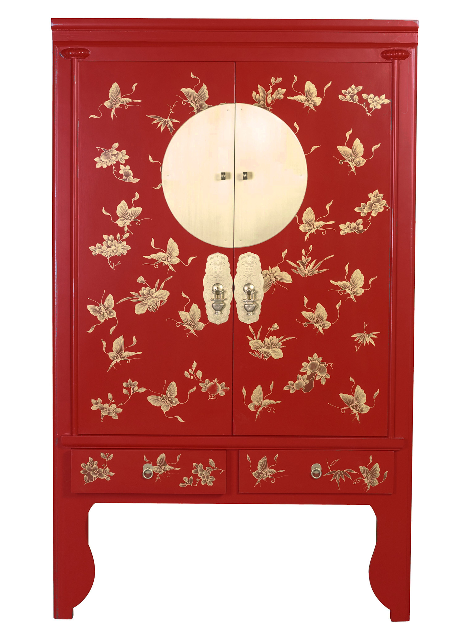 Chinese Wedding Cabinet Lucky Red Hand-Painted - Orientique Collection ...