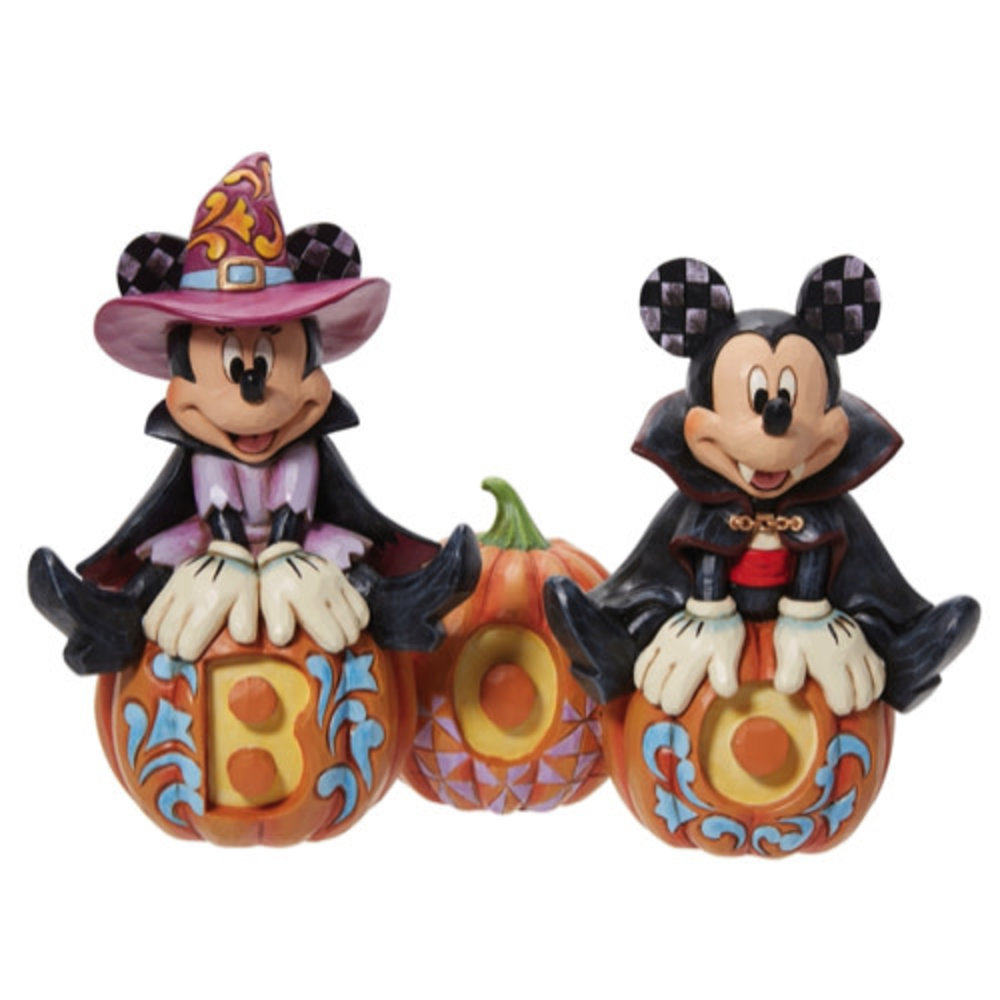 Figurine: Mickey & Minnie Mouse - BOO pumpkins - Magical Gifts