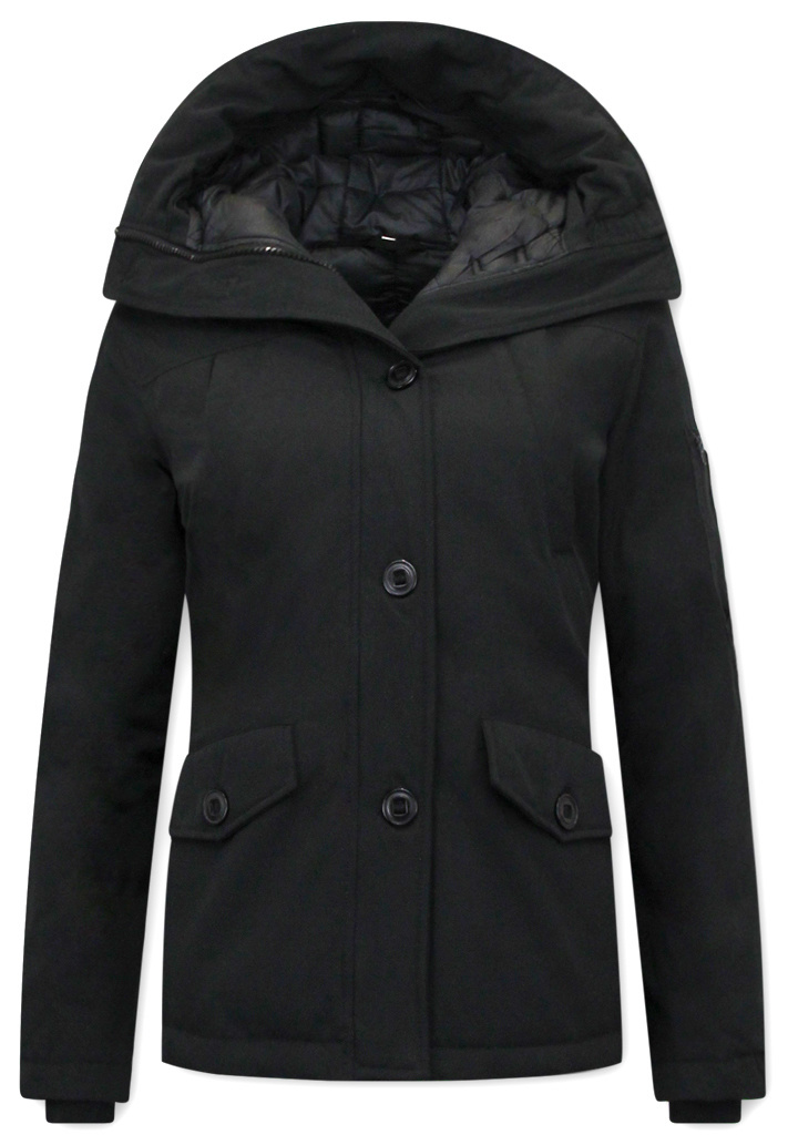 Getailleerde Winterjas Dames Kort | NIEUW Collectie | - Onlinewinterjas.nl