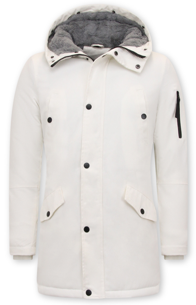Witte Winterjas Heren Parka | SALE | - Onlinewinterjas.nl