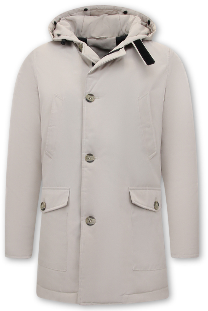 Gewatteerde Parka met Capuchon Beige | SALE | - Onlinewinterjas.nl Gewatteerde Parka met Capuchon Beige | SALE | - Onlinewinterjas.nl