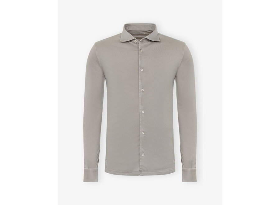 Fedeli - Shirt Jason - Jersey - Taupe - LES HOMMES D'AMSTERDAM