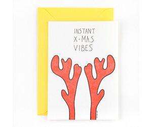 Studio Flash | Card 'Reindeer instant X-mas vibes' | Wijsneus - Wijsneus.nl