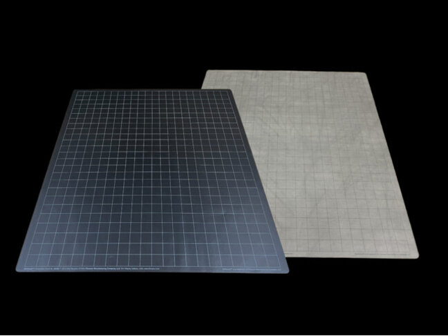 Reversible Battlemat Black Grey Hexes Zwergenschmiede Gmbh