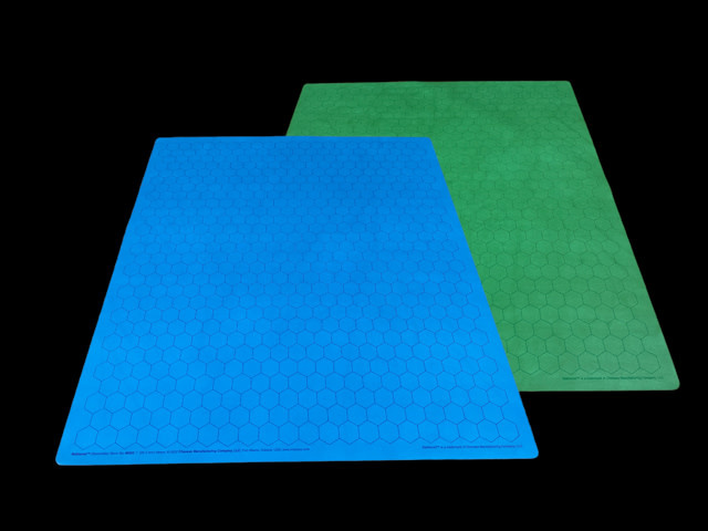Reversible Battlemat - Blue-Green (Hexes) - Zwergenschmiede GmbH