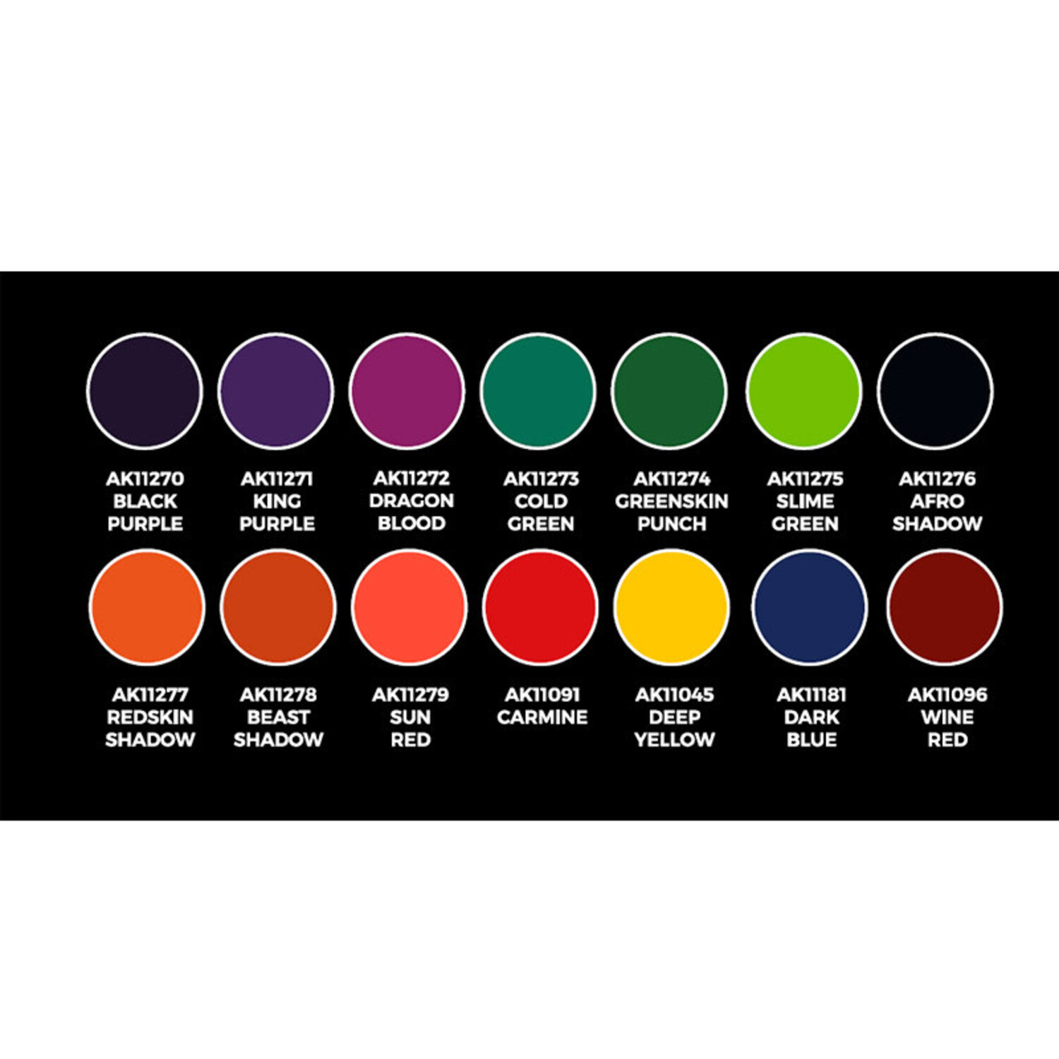 AK Interactive - 3rd Gen Acrylic: High Pigmentation Set - 14 Colors ...
