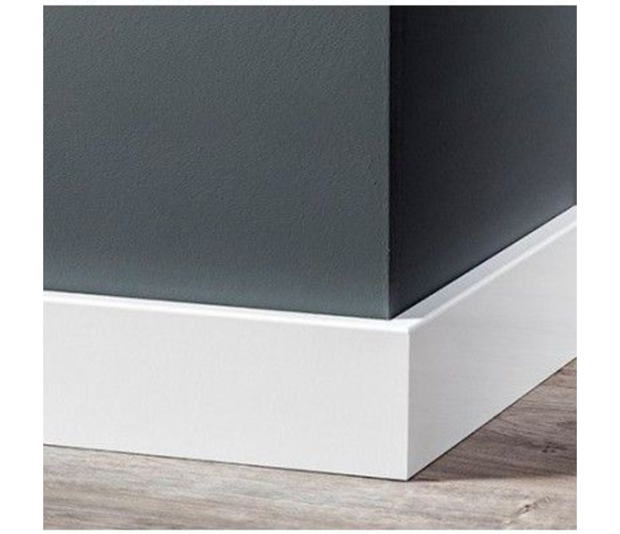 MDF Plint Modern Gelakt RAL 9016 Vochtwerend - Vloerbezorgd.nl