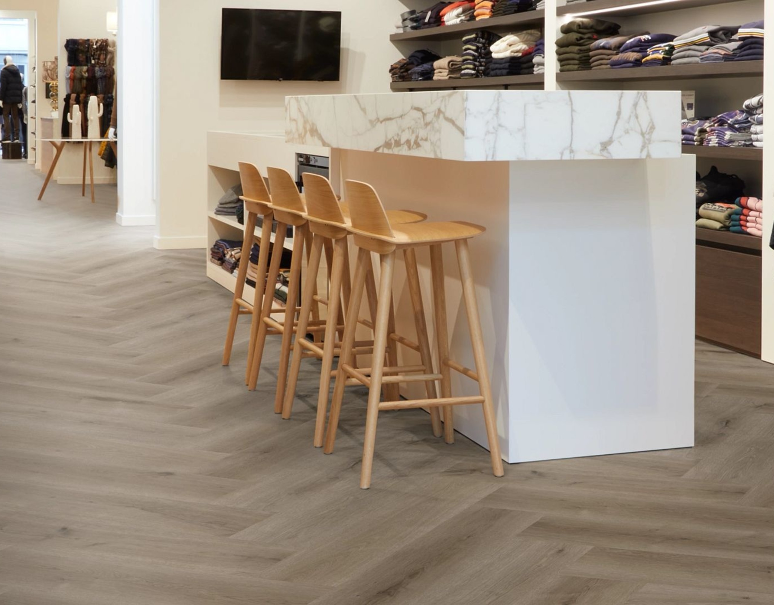 COREtec Essentials Herringbone Texas Oak LVRH 2486 Visgraat PVC ...