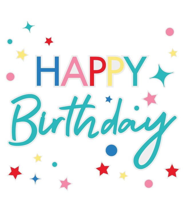 Raamsticker - Happy Birthday - Feestdeco