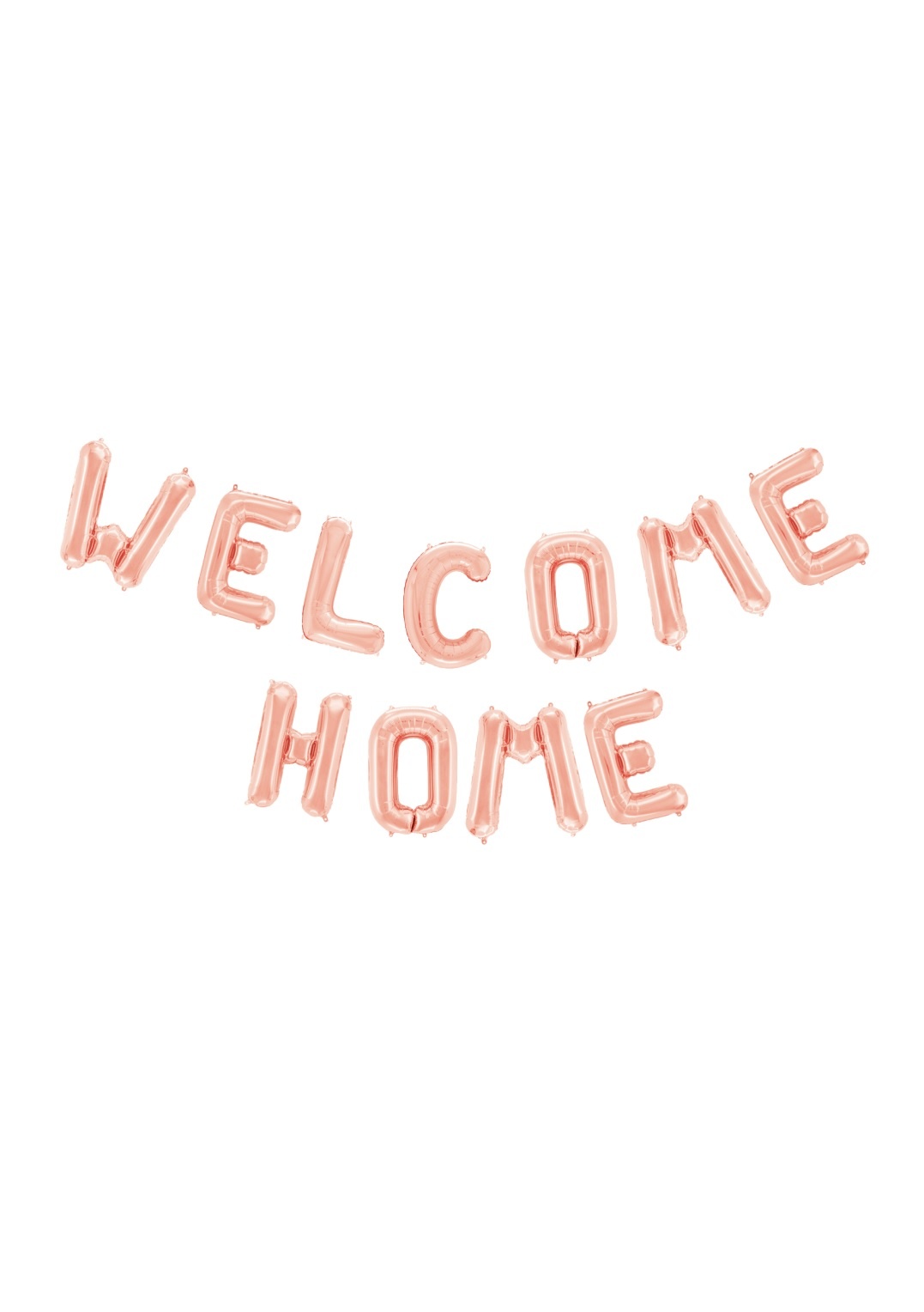 Folieballon 'Welcome home' - rosé goud - 40cm - Feestdeco