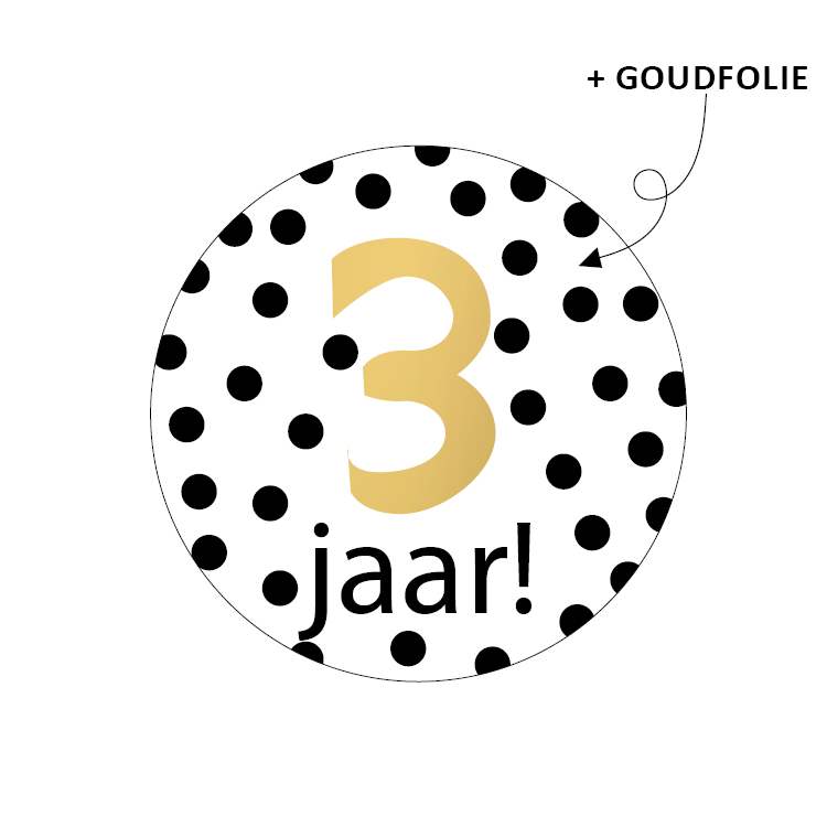 Stickers 3 jaar! - 20 stuks - Feestdeco