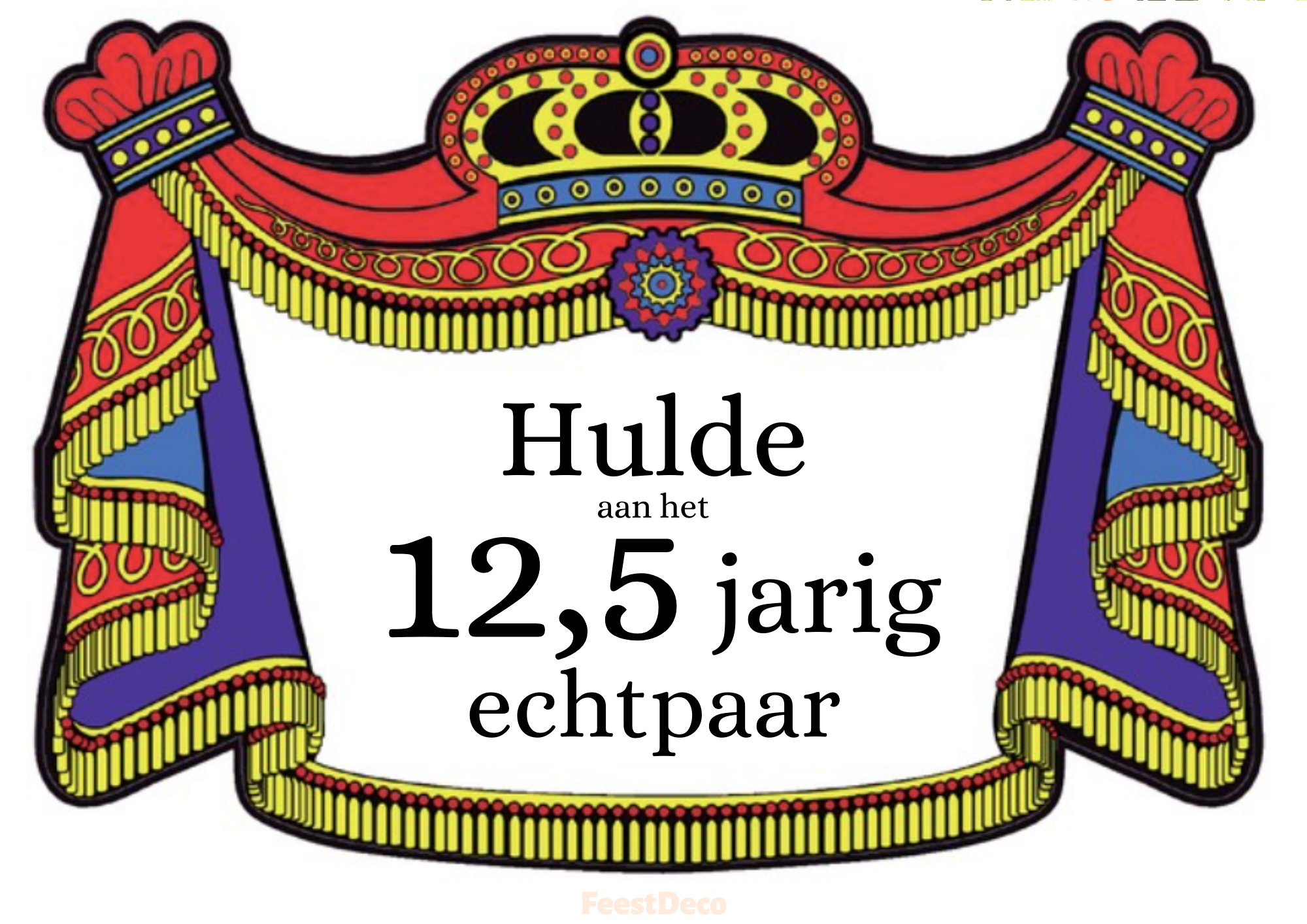 Deurbord 12,5 hulde | 30 x 42cm | FeestDeco.nl - Feestdeco