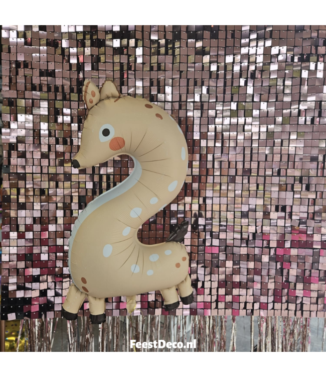 Cijferballon 2 | Ree Hert FEESTDECO.NL Nijverdal - Feestdeco