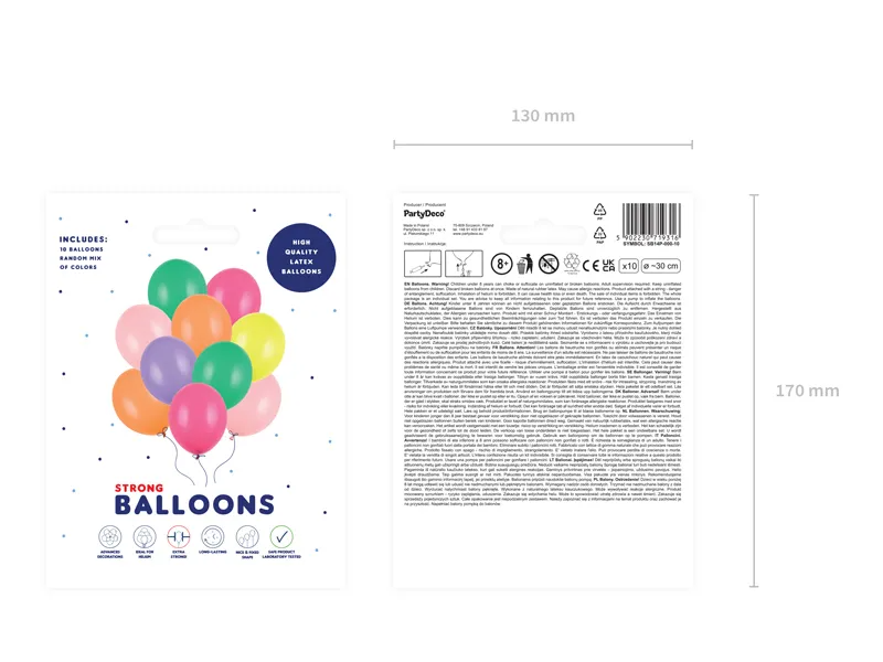 Strong Balloons Ballonnen Kleuren Mix | 10 stuks | 30 cm= 12" - Feestdeco