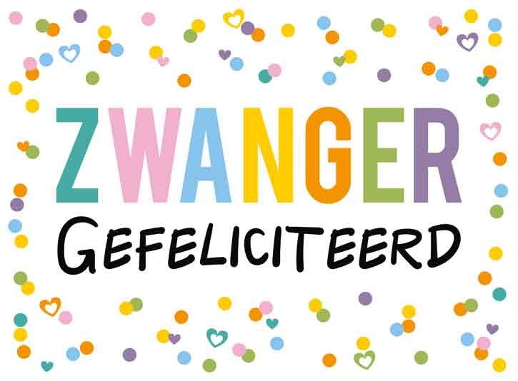 Wenskaart | Zwanger gefeliciteerd - Feestdeco