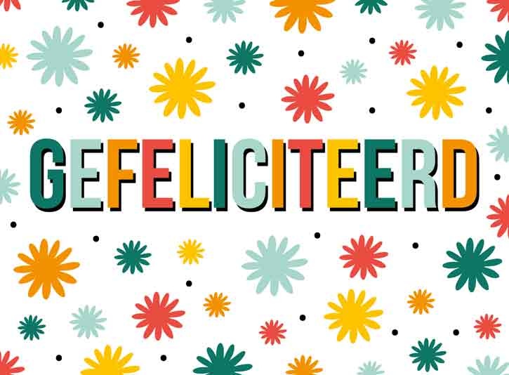 Wenskaart | Gefeliciteerd - Feestdeco