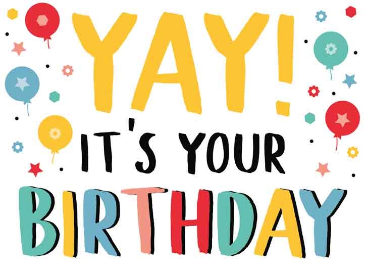 Wenskaart | Yay! It's your birthday - Feestdeco