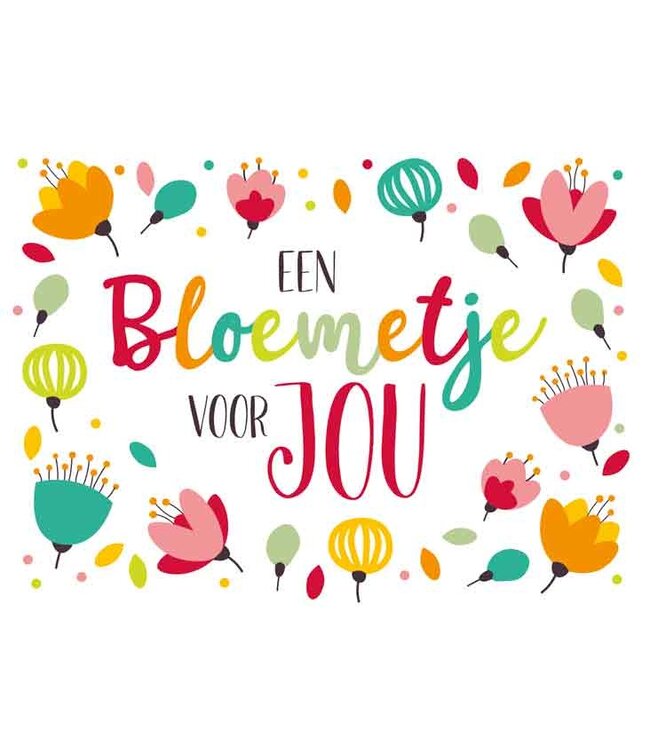 Wenskaart | Een bloemetje voor jou - Feestdeco