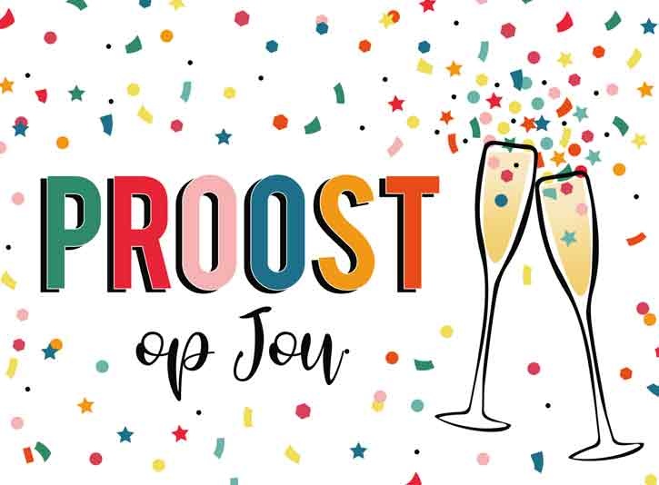 Wenskaart | Proost op jou - Feestdeco