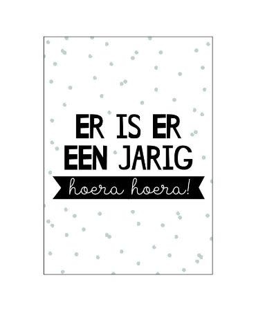 KP Wenskaart | Er is er een jarig hoera hoera - Feestdeco