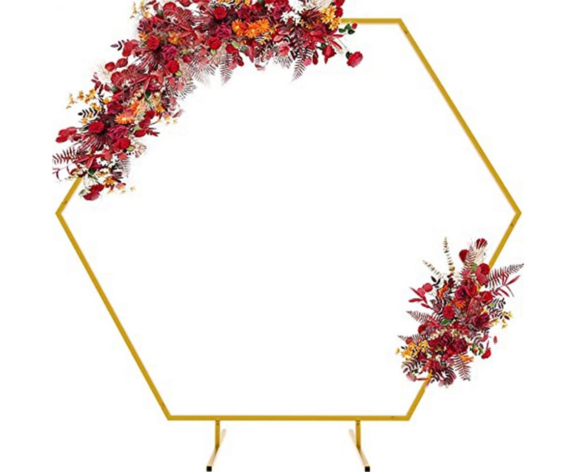 GoDan Hexagon frame | Goud | 200x200 cm - Feestdeco
