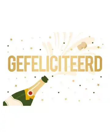 Artige Wenskaart | Gefeliciteerd - Feestdeco