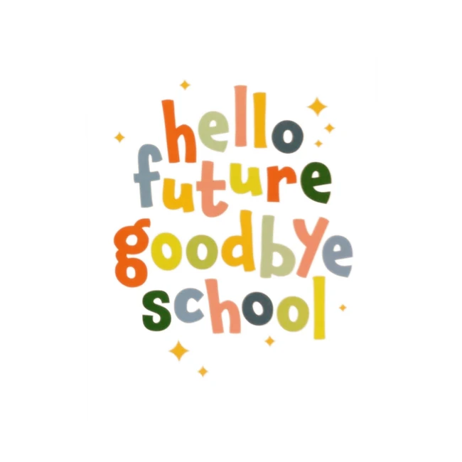 Artige Wenskaart | Hello future, goodbye school - Feestdeco