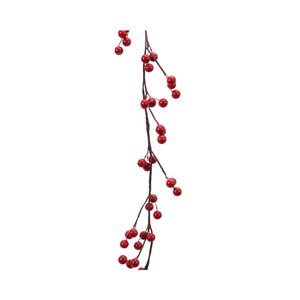 Kerstslinger met besjes | rood | 130cm - Kerstland.nl