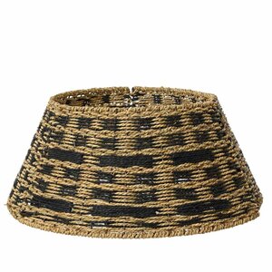 Boomring bruin/zwart | zeegras | D57xH25cm - Kerstland.nl
