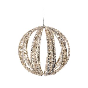 Bal LED | kunststof | goud/warm wit | 50cm - Kerstland.nl