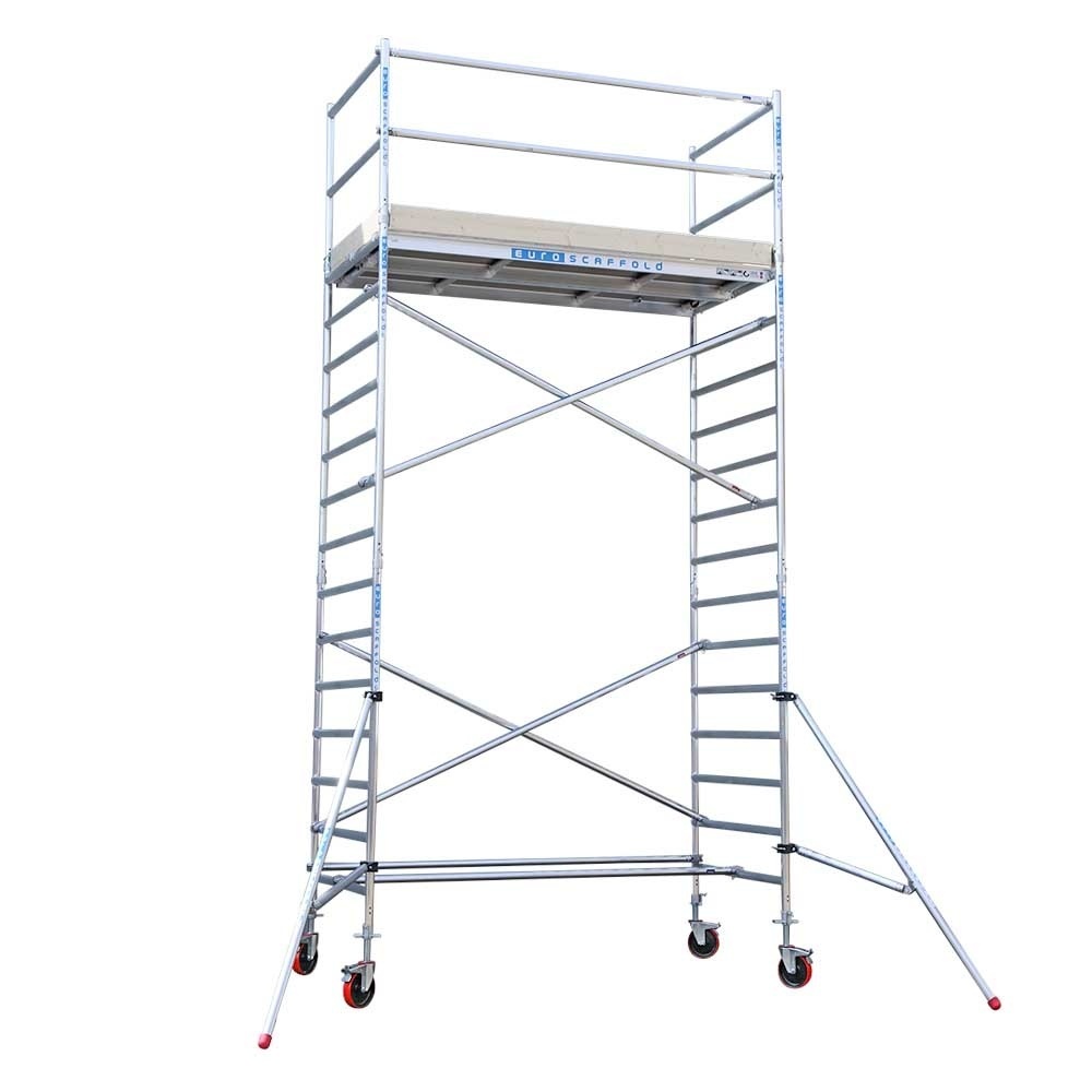 Euroscaffold Andamio móvil básico con barandilla frontal vario ...