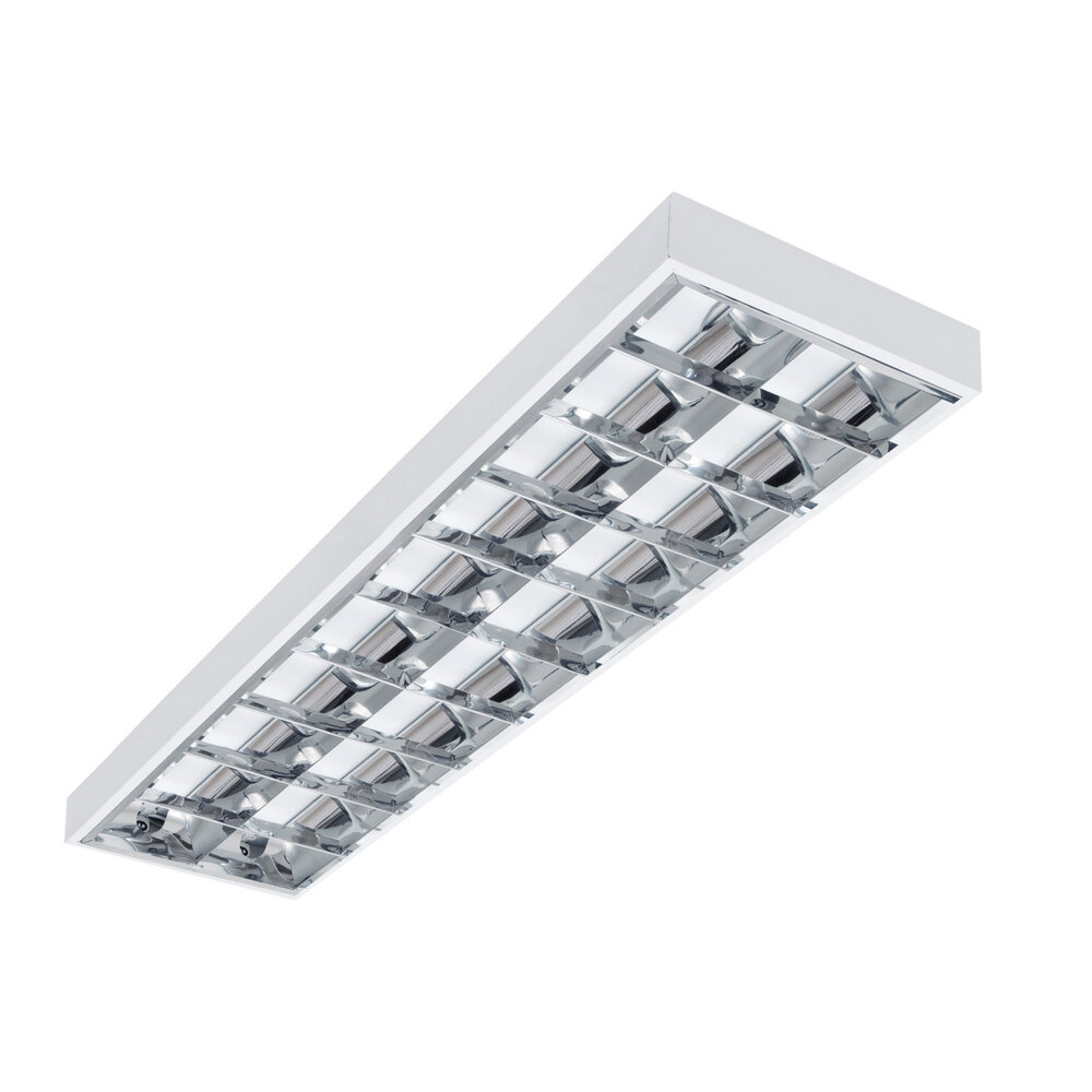 LED TL armatuur Louver - 120x30cm 2x LED TL T8 - Enkelzijdige ...