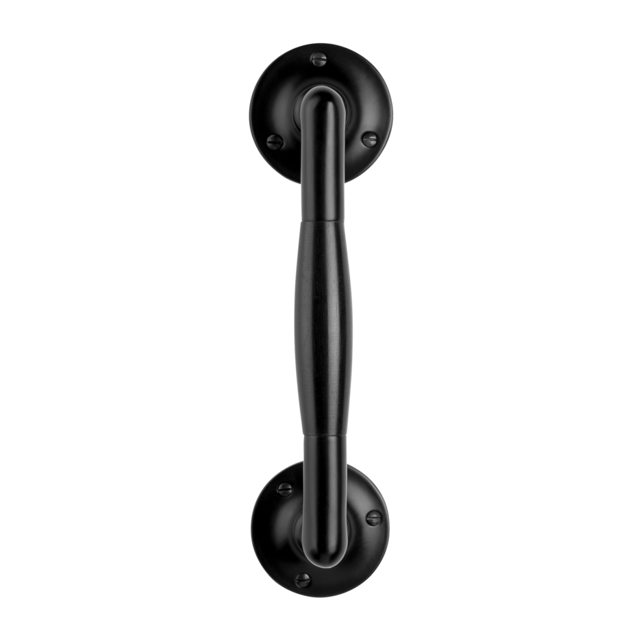 Handgreep groot ronde rozetten - mat zwart - Mooi Deurbeslag