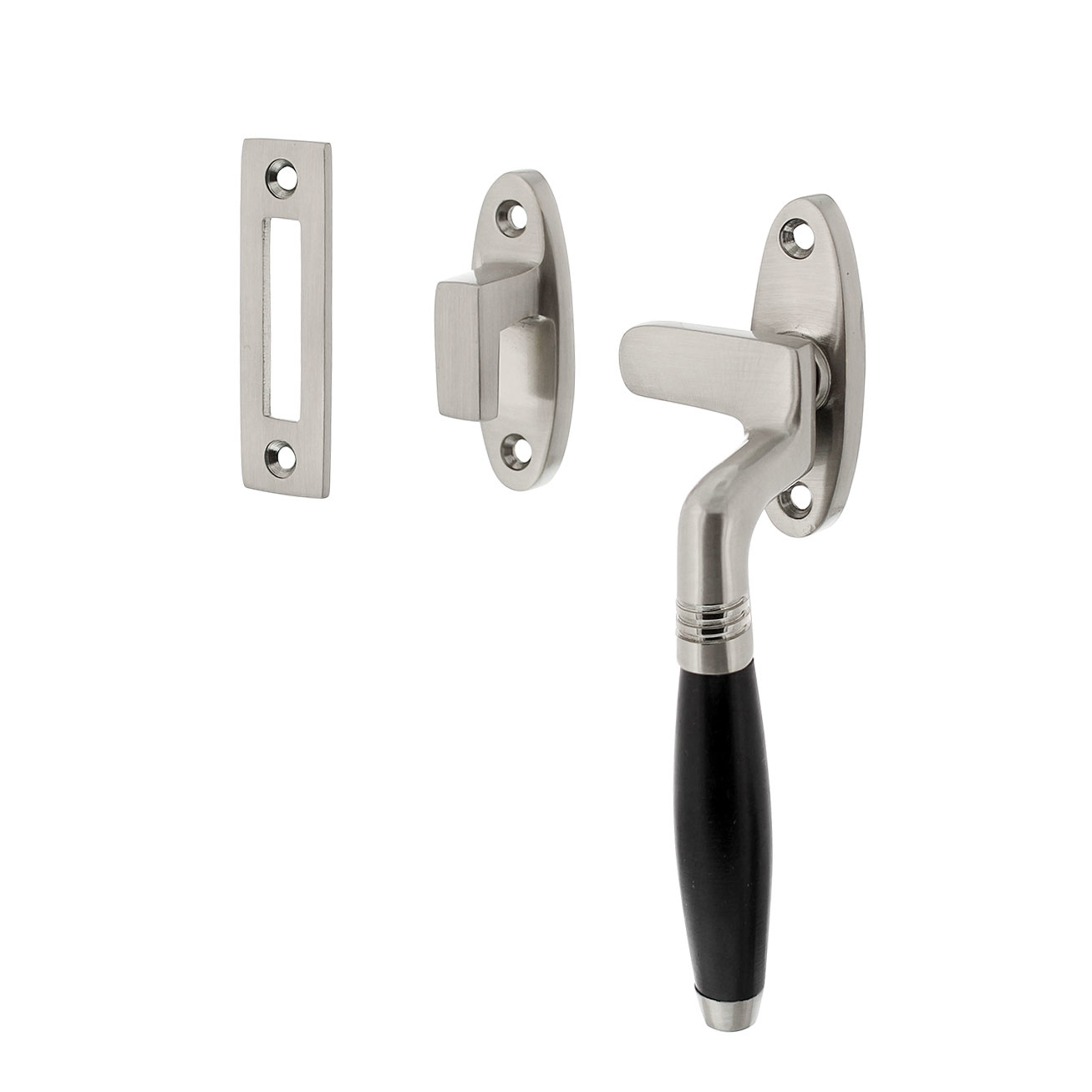 Raamsluiting Ton rechts mat nikkel / ebbenhout | Intersteel