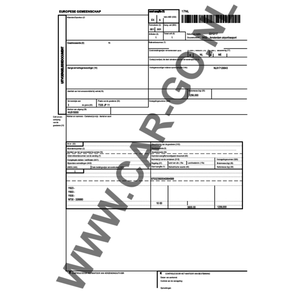 ATR document - CARGO Webshop